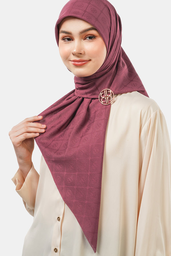 Basic Monogram Scarf - Tawny Port - Nada Puspita