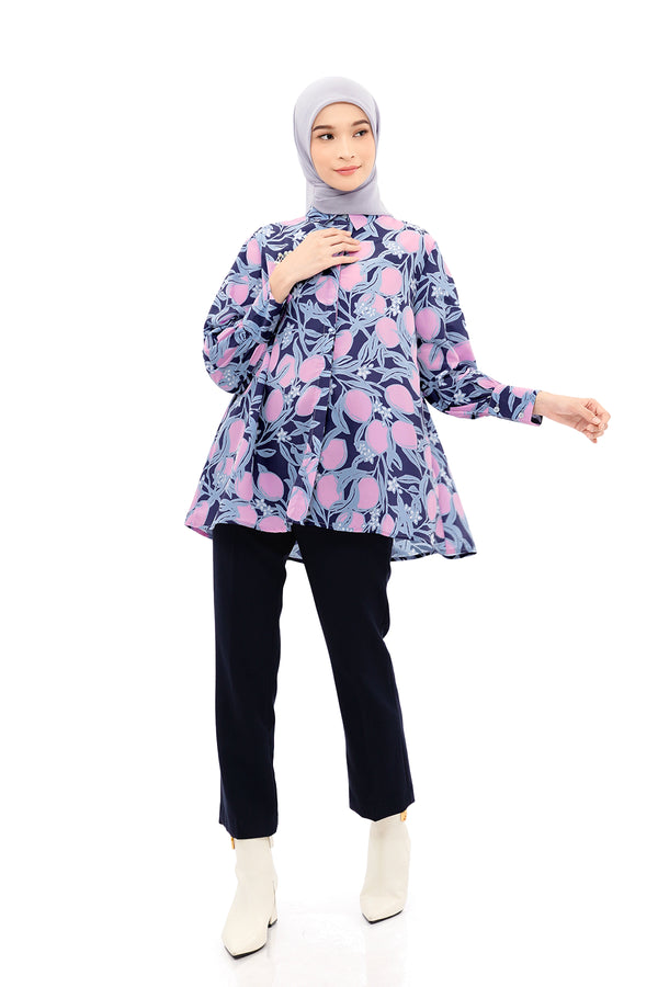 Fressa Yoke Shirt - Navy - Nada Puspita