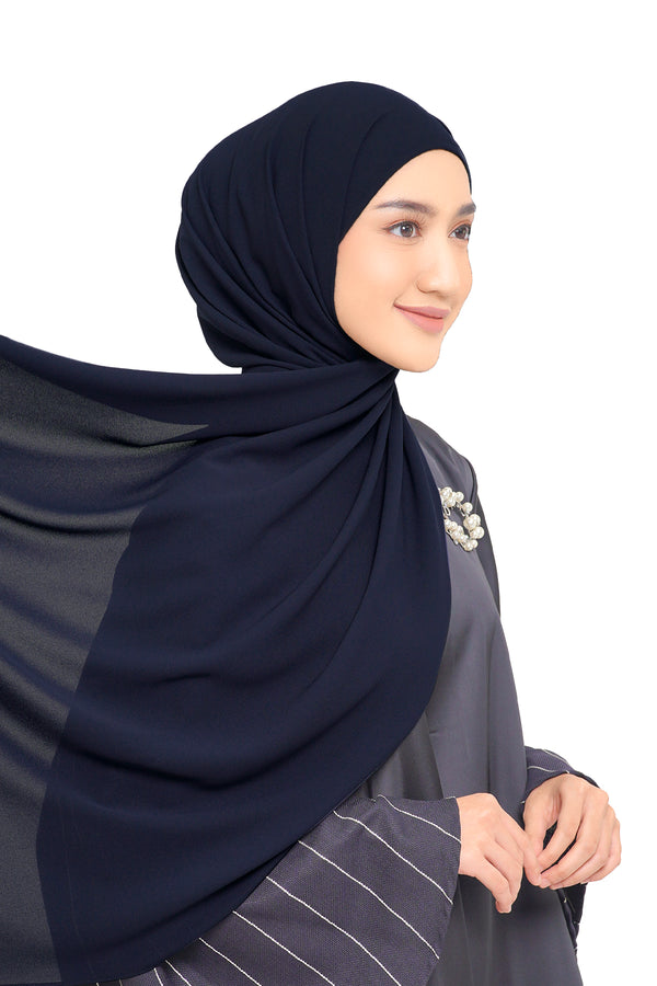 Moona Shawl - Navy - Nada Puspita