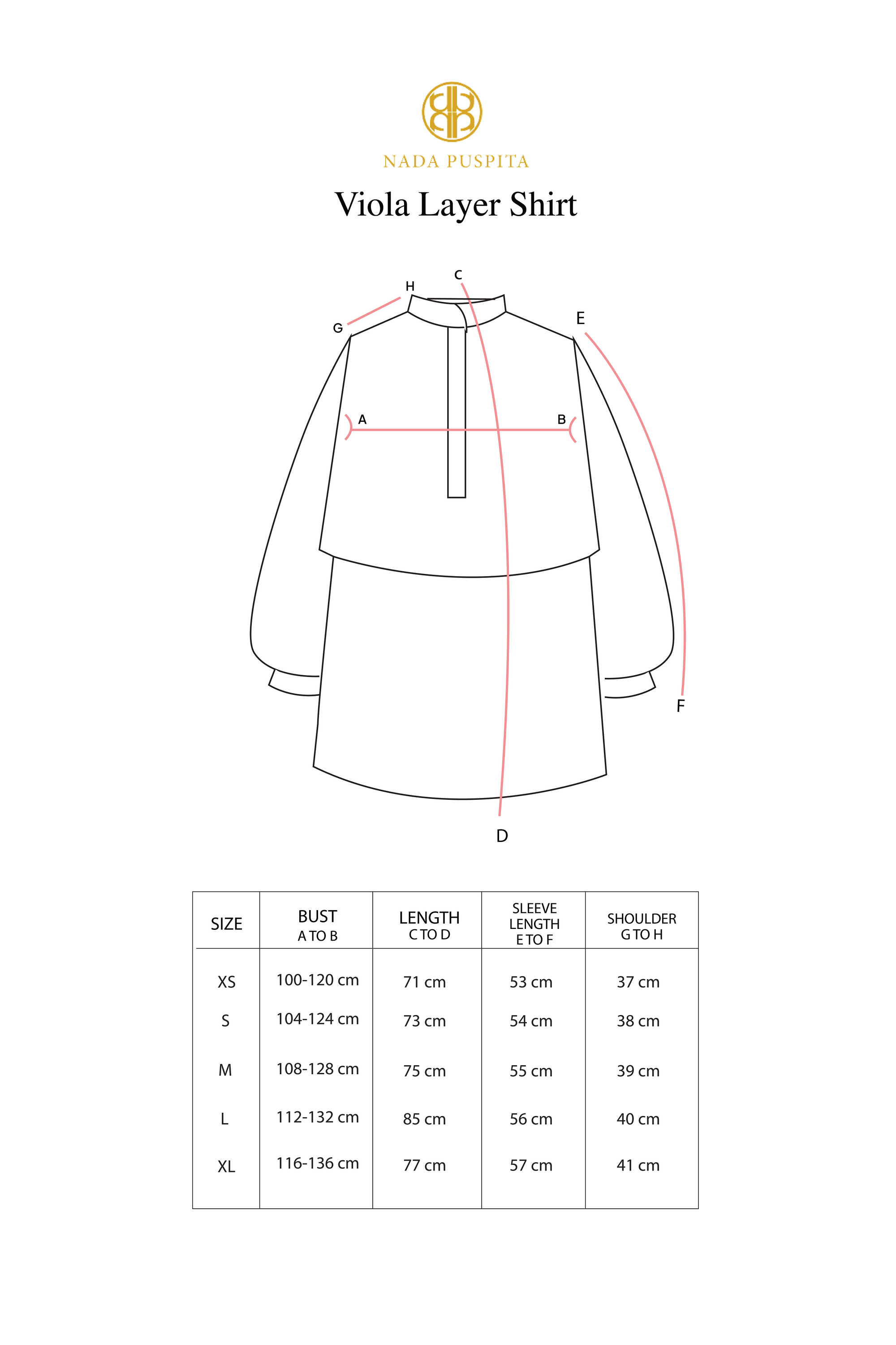 Viola Layer Shirt - Gold - Nada Puspita